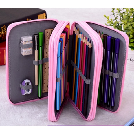 Stock shockproof fall proof student art pencil box color pencil bag ...