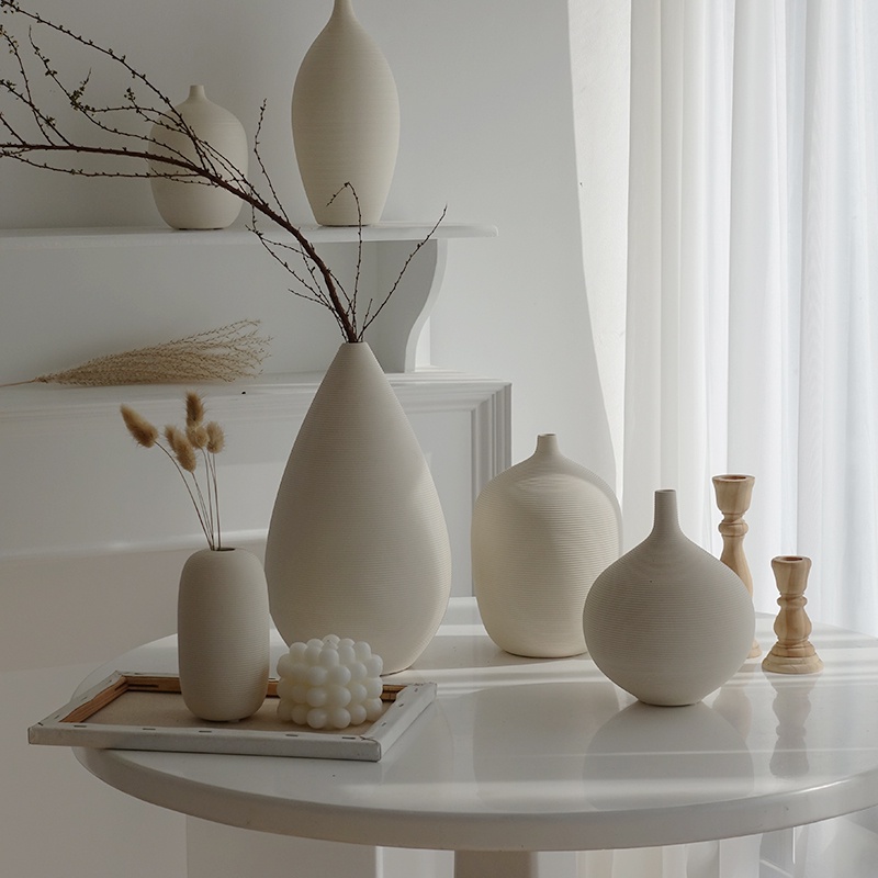 PMMM Pasu Putih / Ceramic Vase Simple European Artistic INS Style ...