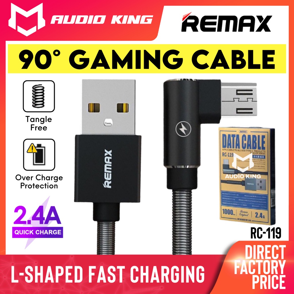 REMAX Cable L Shape Cable Gaming Cable Type C Cable Micro USB Cable ...