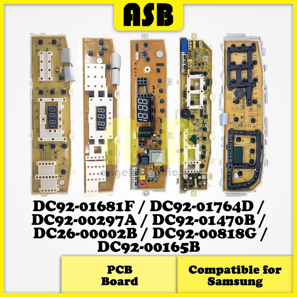 (1pc) ( Compatible : SAMSUNG ) Washing Machine PCB Board / Papan Litar ...