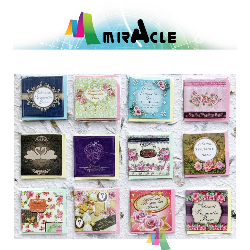 Wedding Wishes Gift Card / Kad Ucapan Hadiah Pengantin Kahwin (7 x 7cm ...