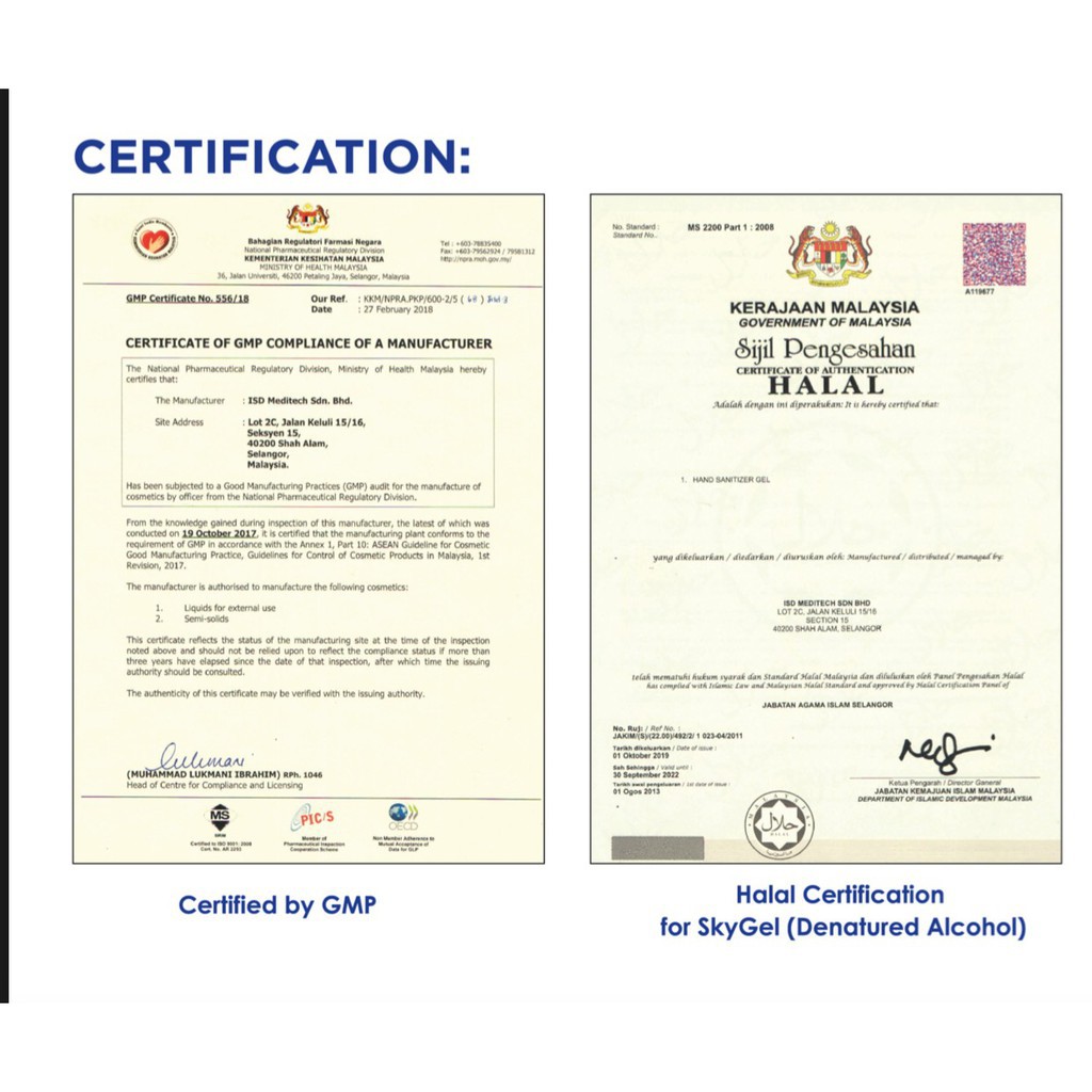 Halal Medical Grade Hand Sanitizer 50ml KKM Approval Halal Certified ...