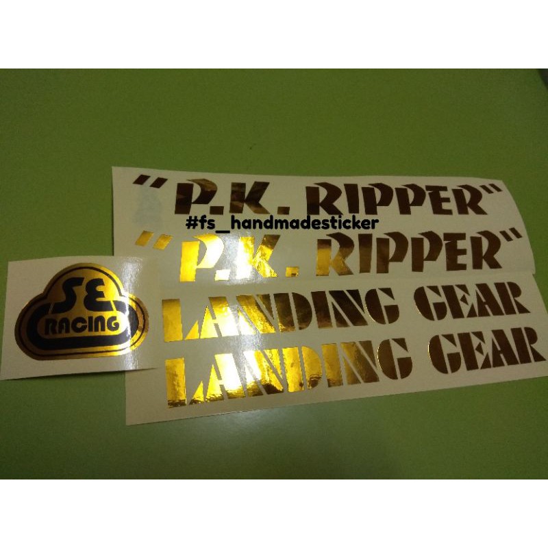 SE Racing PK Ripper decal set in gold Chrome - Old school bmx [Cutting ...