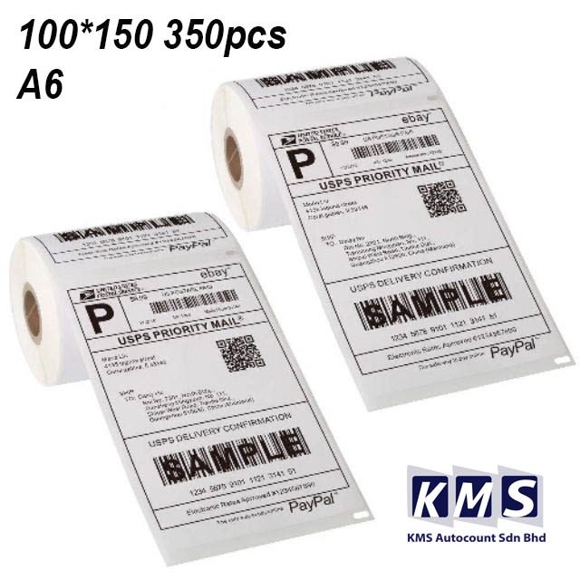 A6 Thermal Paper Label Roll Sticker Shopee Lazada Shipping Air Waybill ...
