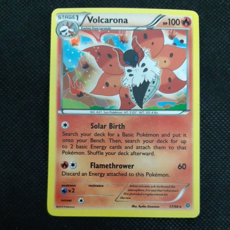 Pokemon Card TCG : Vintage Card: Volcarona 17/98 (HOLO RARE) 100% ...