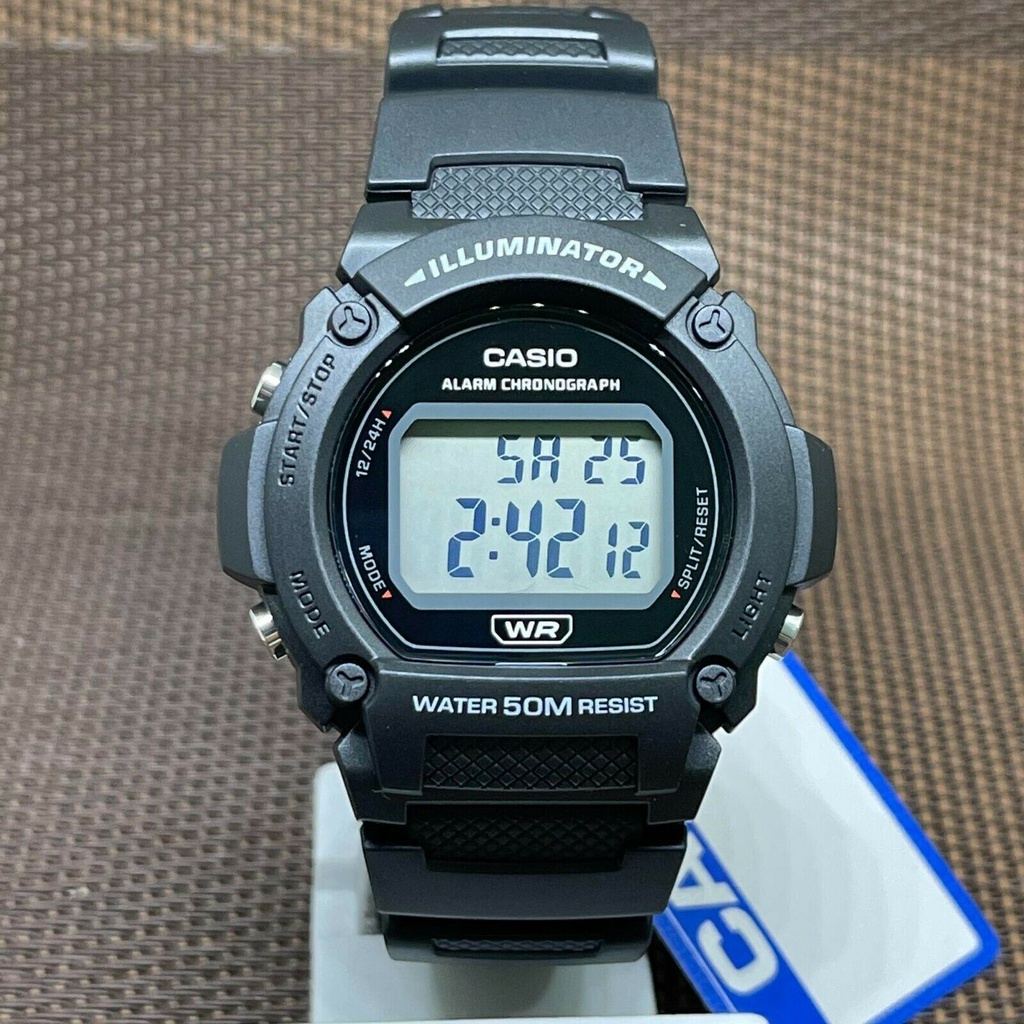 Casio W-219H-1A Black Resin Youth Digital Watch | Shopee Malaysia