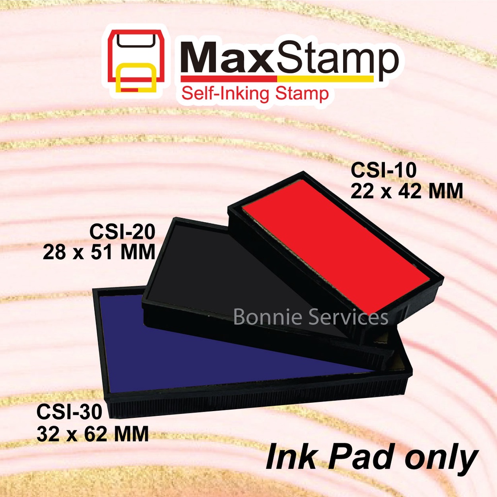 Rubber Stamp Self ink - Max Stamp CSI-10 | 20 | 30 (SAME DAY SHIP) / Rubber Stamp murah / Self ...