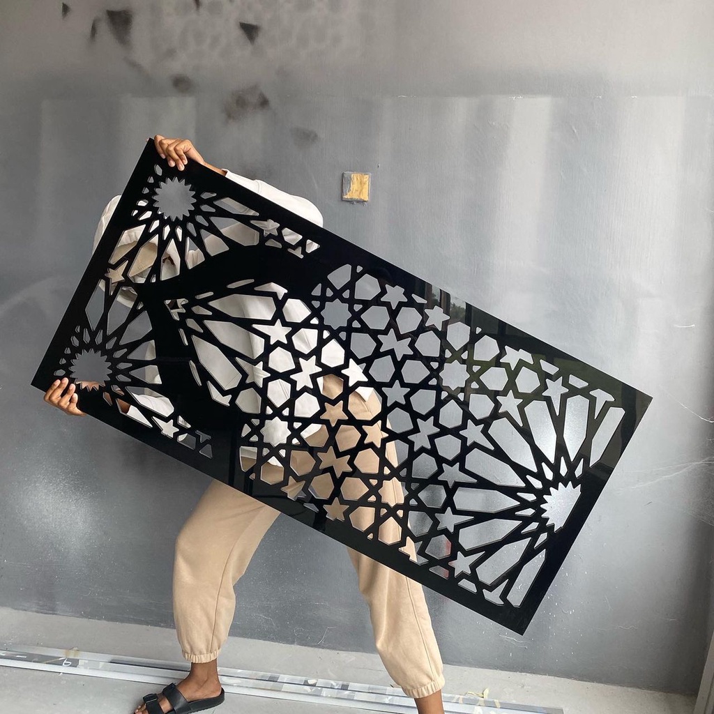 Mihrab Black Minimalist Waterproof al quran Islamic sofa Wall divider ...