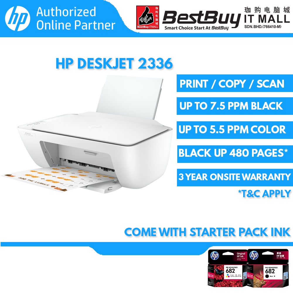 HP Deskjet 2336 Ink Advantage All In One Printer | Shopee Malaysia