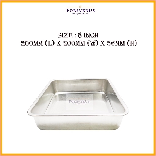 Aluminium Deep Square Cake Mould - 7 / 8 / 9 /10 Inch | Loyang Kek Segi ...