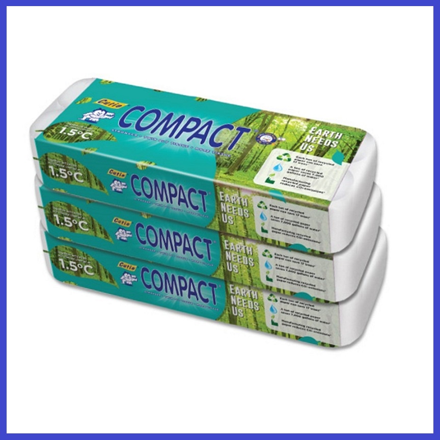 Cutie Compact Eco-Friendly (Green) Toilet Rolls 2Ply 10rolls | Shopee Malaysia