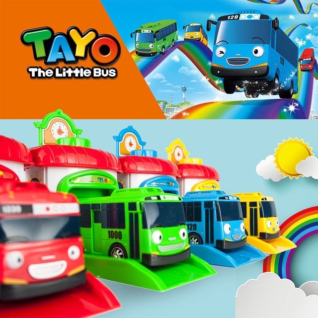 Tayo the Little Bus Model Tayo kids Miniature Toys cartoon tayo bus for ...