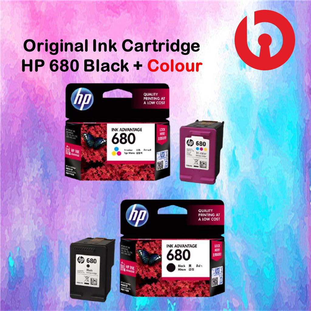 Genuine Original Ink HP 680 / HP680 ValuePack (Black /Tri-color ...