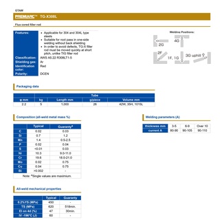 KOBELCO WELDING TIG ROD TG-X308L ( TGX308L , TGX-308L ) E308LT1-5 - 2.2 ...