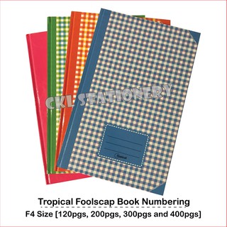 Tropical F4 Hard Cover Foolscap Book Numbering / Buku Log Kulit Tebal ...