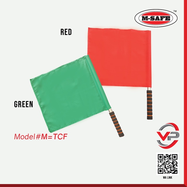 M-SAFE TRAFFIC CONTROL FLAG / RED FLAG / GREEN FLAG / M-TCF (1 PC ...