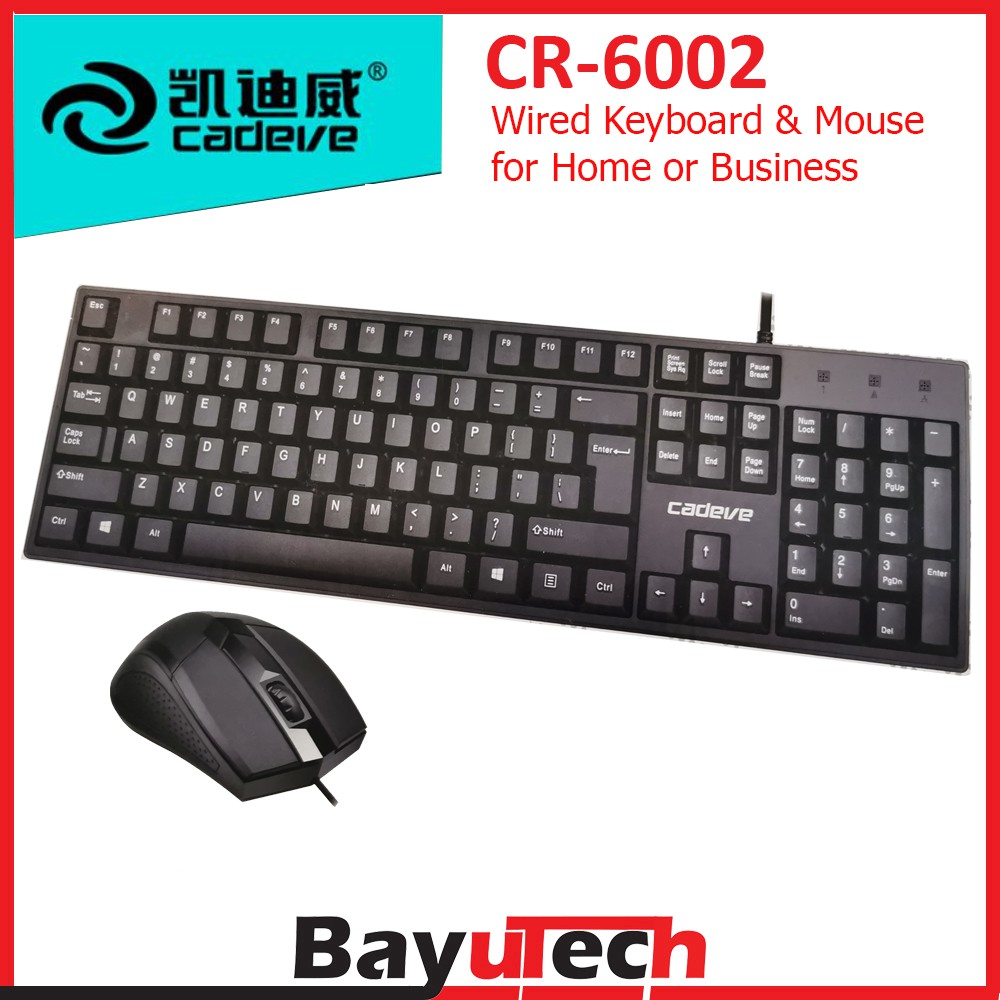 Cadeve 6002 USB Wired Keyboard and Mouse Combo Set , Suitable For ...