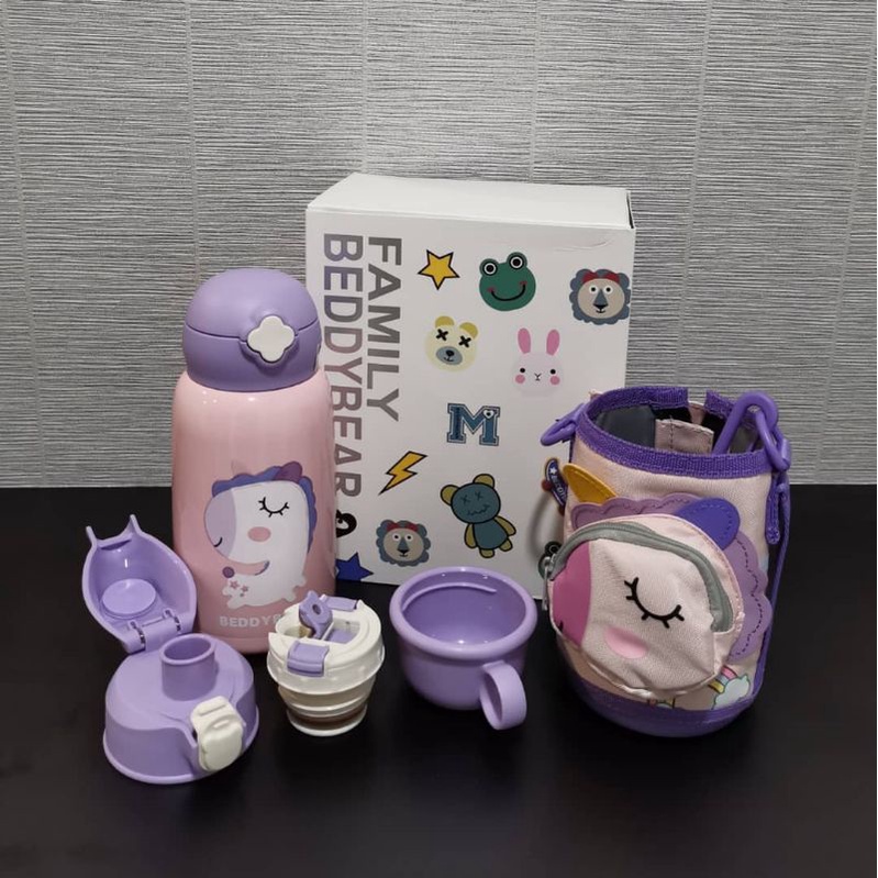 ORIGINAL KOREA BEDDY BEAR Family: Children Insulation Water Tumbler ...