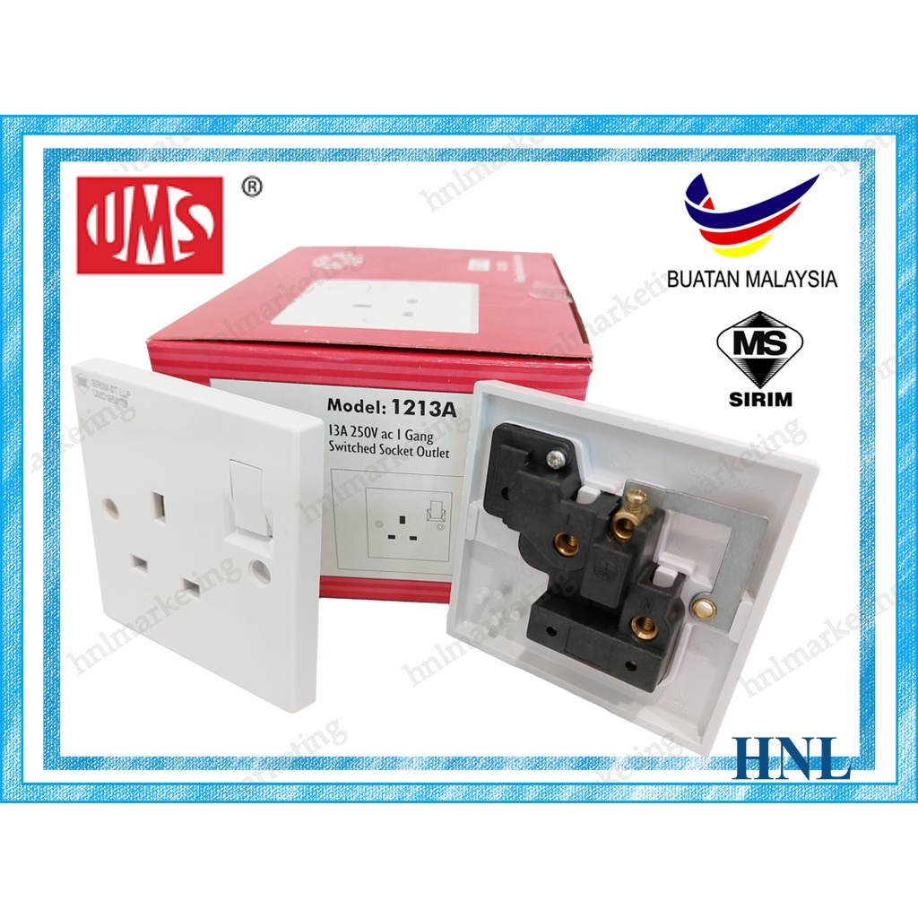 UMS 13A SWITCH SOCKET UMS1213A BAKELITE SIRIM | Shopee Malaysia