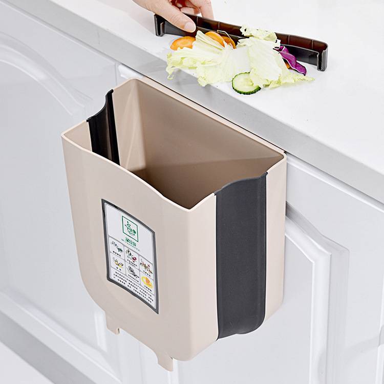 [Large Size] Kitchen Cabinet Foldable Dustbin Wall-mounted Rubbish ...