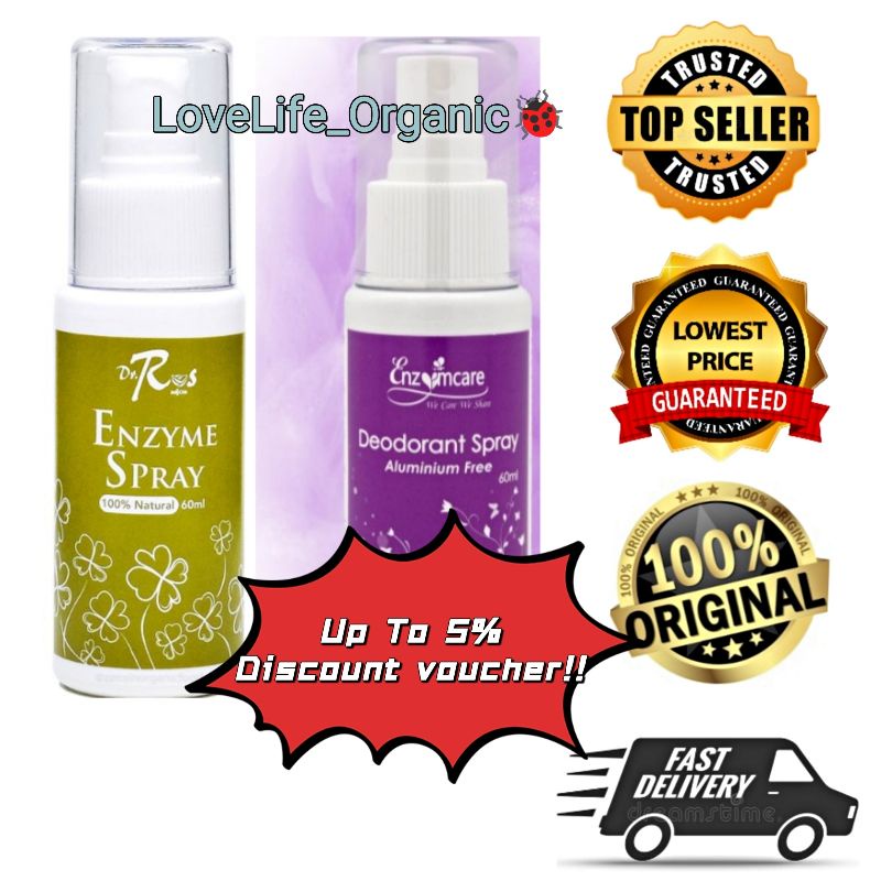 DR ROS DEODORANT SPRAY / ENZYME SPRAY 60ML | Shopee Malaysia