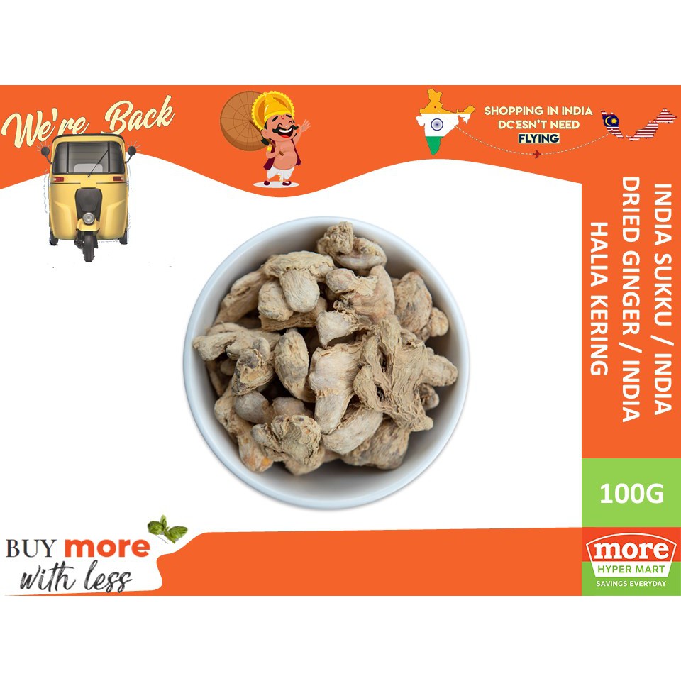 India Sukku/ India Dried Ginger/ India Halia Kering - 100g | Shopee ...
