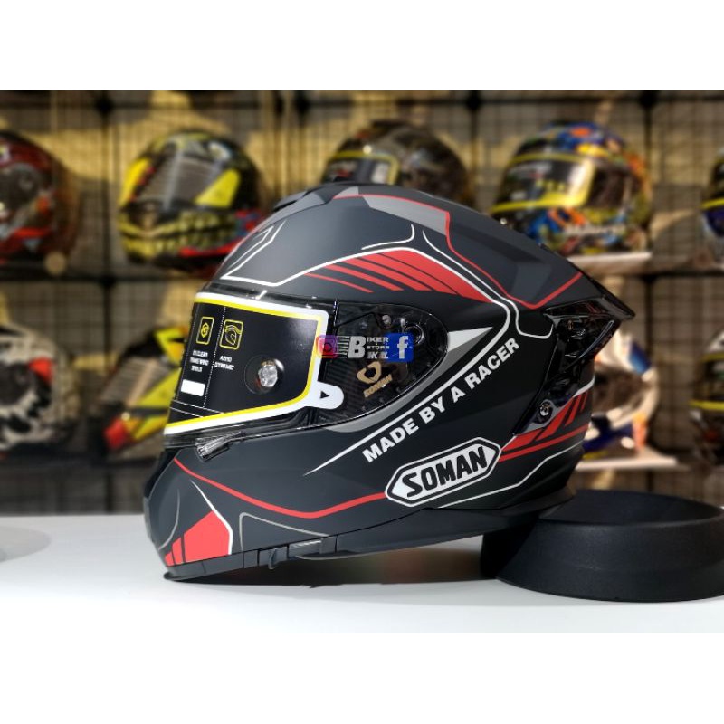 Original SOMAN X-Series Full Face Helmet From ITALY | Shopee Malaysia
