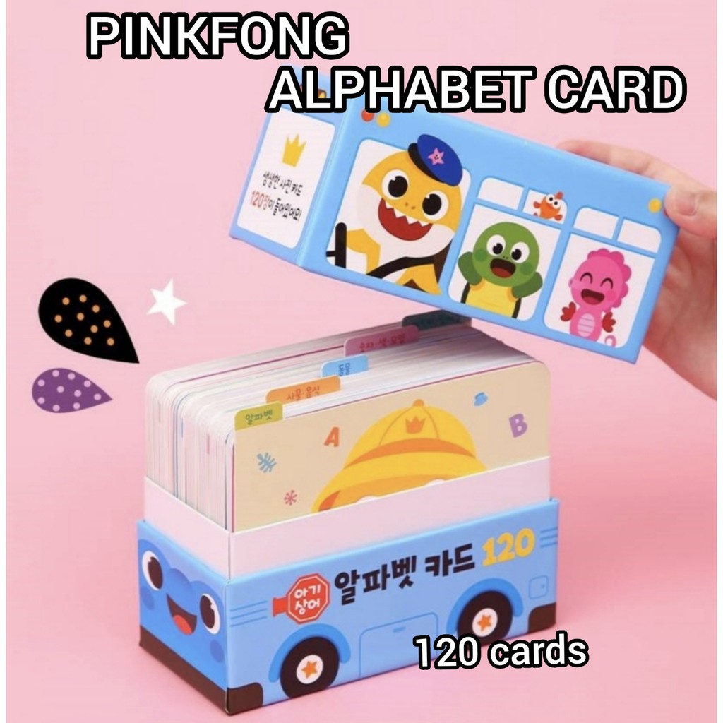 PINKFONG ALPHABET CARD 120CARDS 3YEAR+ | Shopee Malaysia