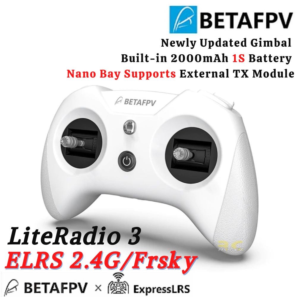 BETAFPV LiteRadio 3 8CH Updated Gimbal Radio w/Nano Bay Supports External TX Module ELRS 2.4G ...