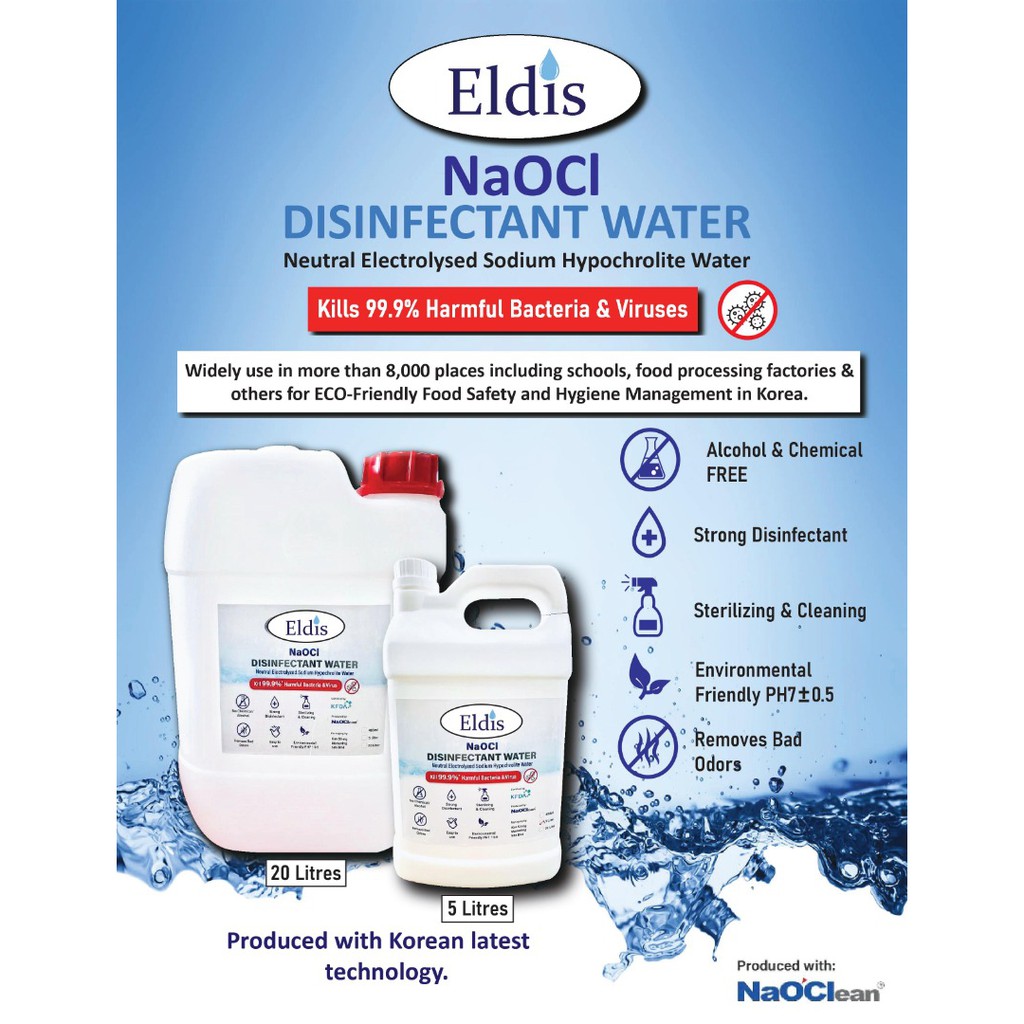 NaOCI Disinfectant Water, Neutral Electrolysed Sodium Hypochrolite ...