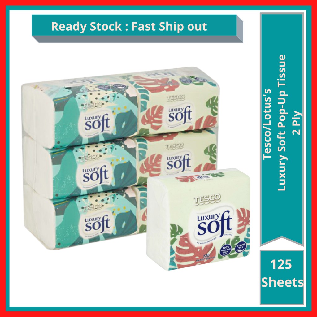 Tesco Luxury Soft Pop-Up Tissue 2 Ply | Shopee Malaysia
