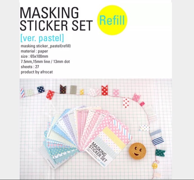 Stk001 - Masking sticker set | Shopee Malaysia