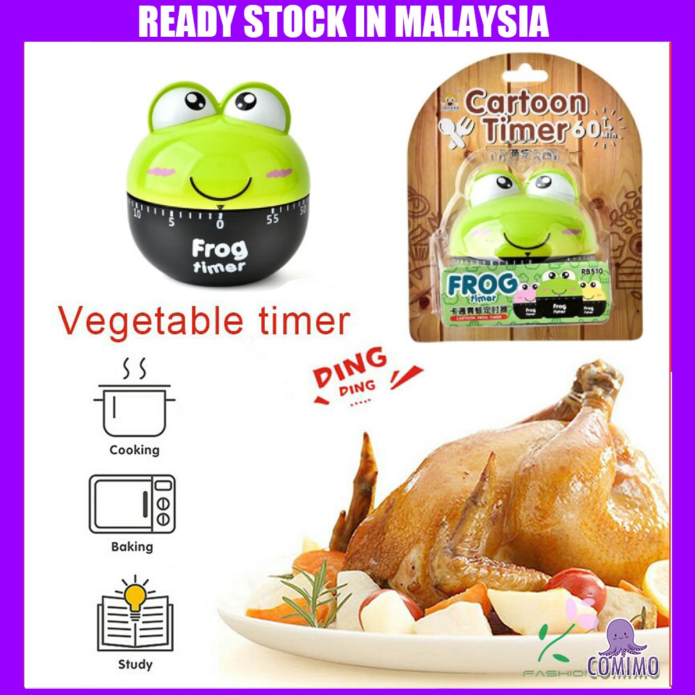 Cartoon Frog Timer Kitchen Cooking Mechanical Reminder Clock | Shopee ...