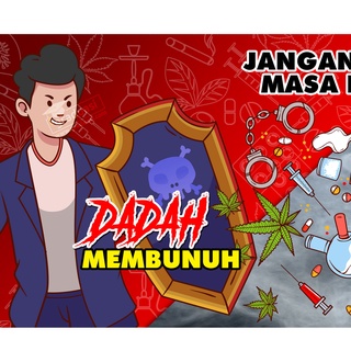 Banner PPDA, kesedaraj bahaya Dadah dan bahaya Merokokn 3 x 8 kaki ...