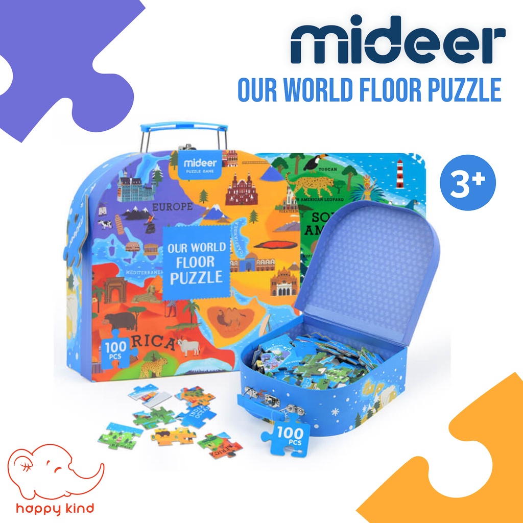 Mideer Gift Pack Puzzle - Our World Floor (100 Pcs) | Shopee Malaysia