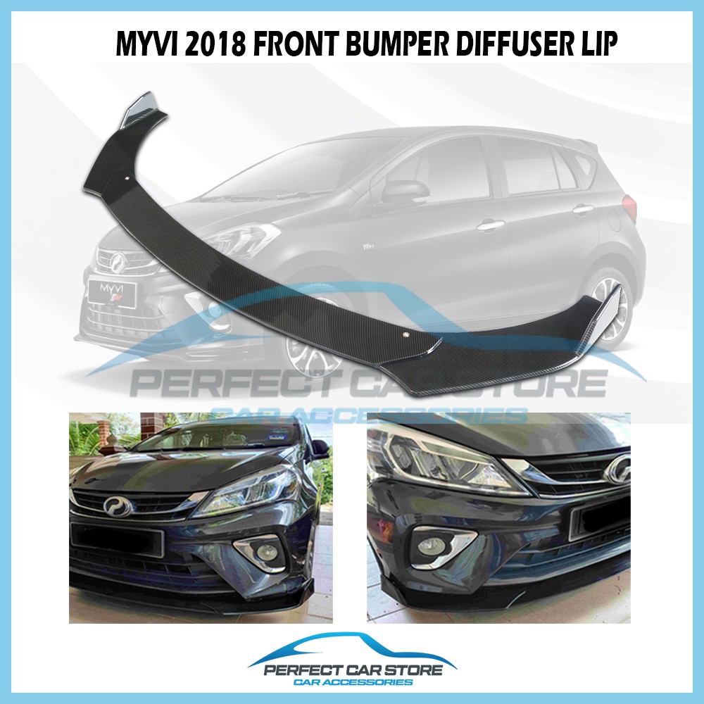 Car Perodua Myvi 2018 Front Bumper Diffuser Lip Wrap Angle Splitters ...