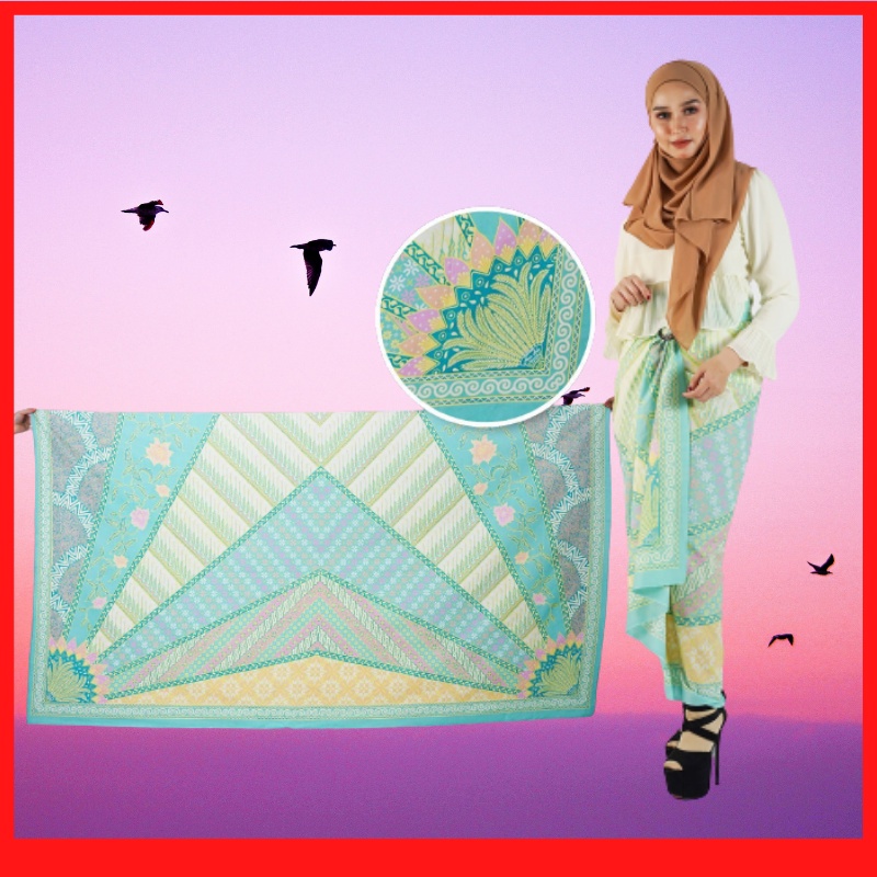 NOOR ARFA SST722 GREEN Batik Cotton Pastel Kain Batik Viral Kain Batik ...