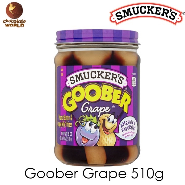 Smucker's Goober Grape Peanut Butter Jelly Stripes Jar 510g (Made in ...