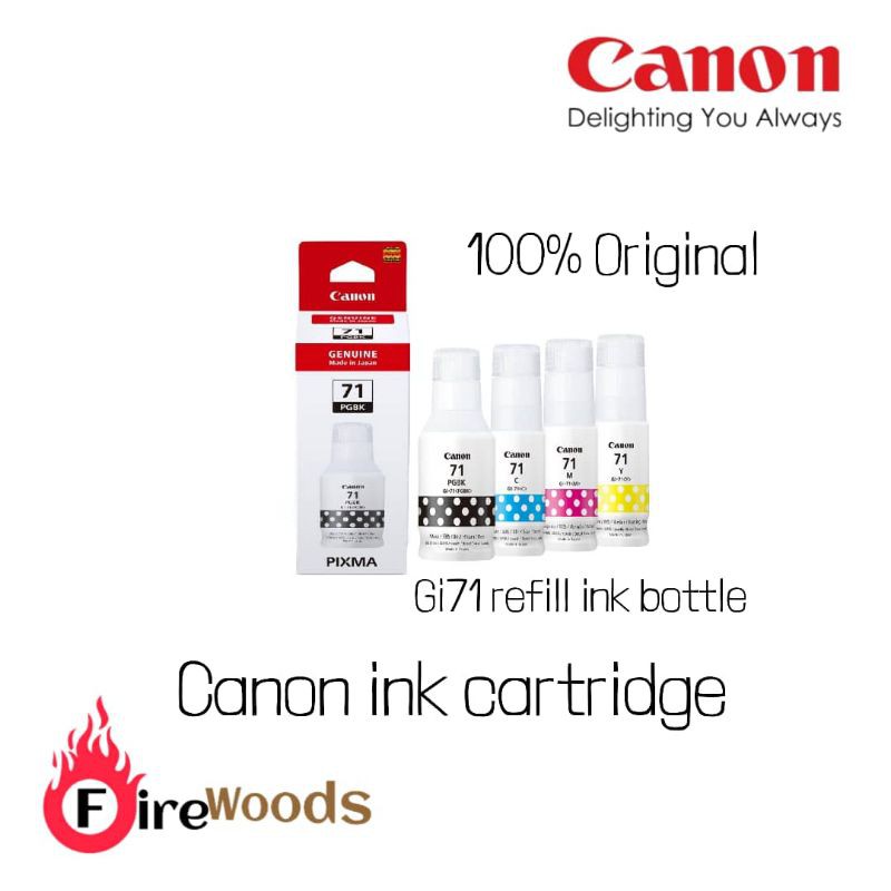 Canon Genuine Ink Bottle GI-71BK (Black) GI-71C (Cyan) GI-71M (Magenta ...