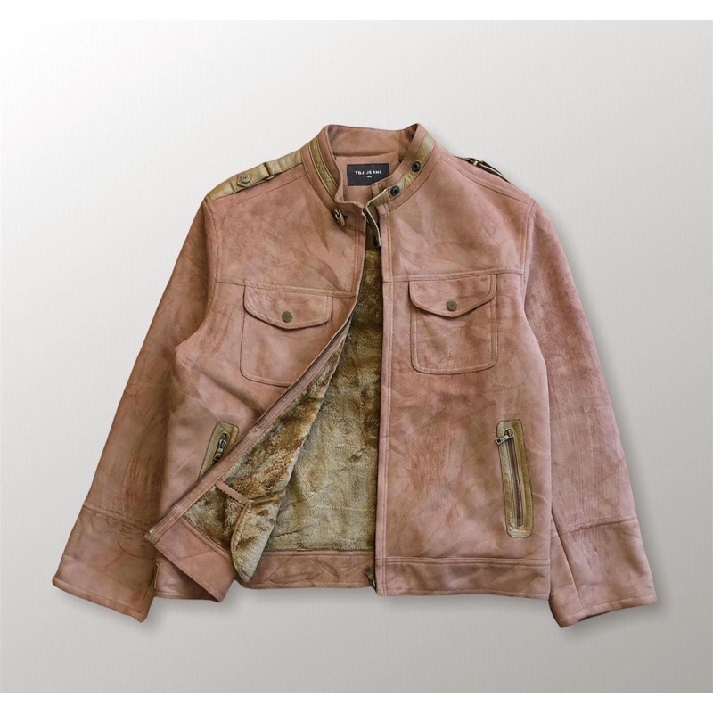 Tbj Jeans Suede Leather Jacket | Shopee Malaysia