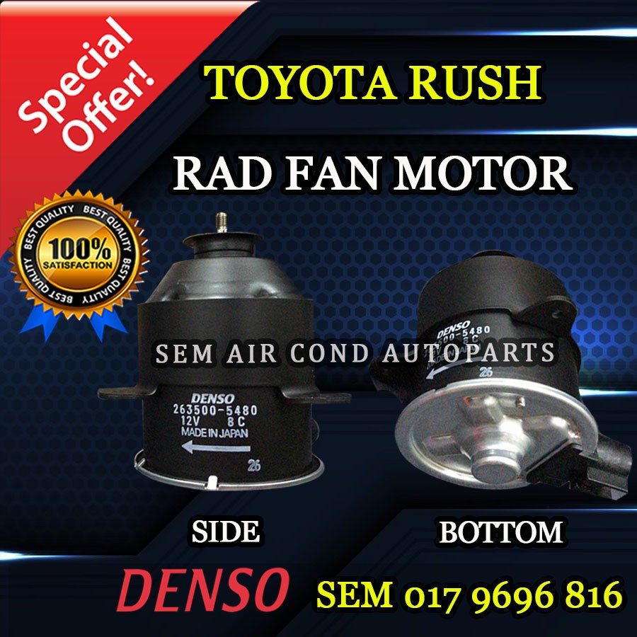 TOYOTA RUSH ORIGINAL DENSO RAD/ RADIATOR FAN MOTOR (CAR AIR COND SYSTEM ...
