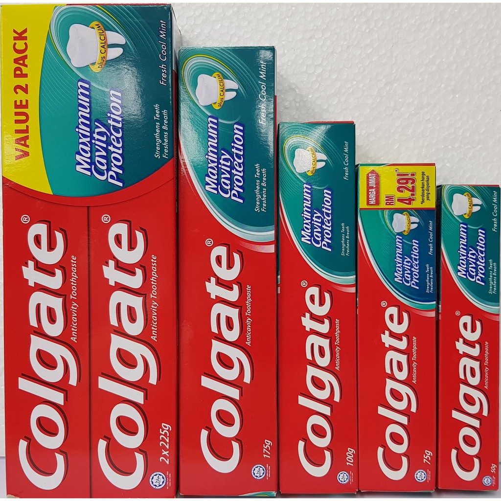 Colgate Maximum Cavity Protection Fresh Cool Mint (50g / 75g / 100g ...