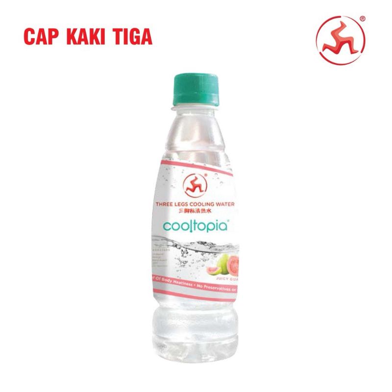 Three Legs Cooltopia Cooling Water Lychee / Guava / Lime 320ml | Shopee ...