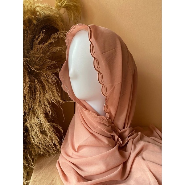 Embroidered Shawl Sulam Biku Murah & Senang Bentuk | Viral | Chiffon ...