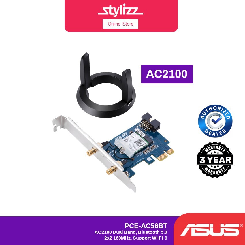 ASUS PCE-AC58BT AC2100 Dual-Band PCIe WiFi Adapter | Shopee Malaysia