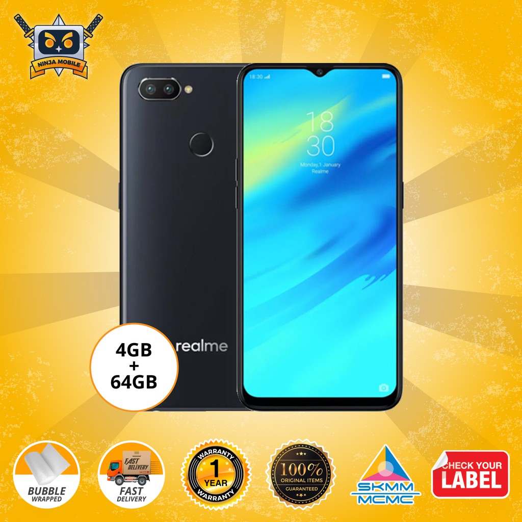REALME 2 PRO BLACK SEA / RMX1801 (4GB+64GB) ORIGINAL MY SET | Shopee Malaysia