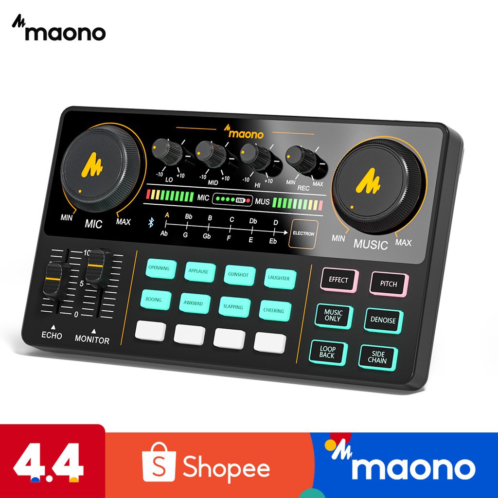 MAONO AU-AM200 Professional Live Sound Card Bluetooth Audio Live ...