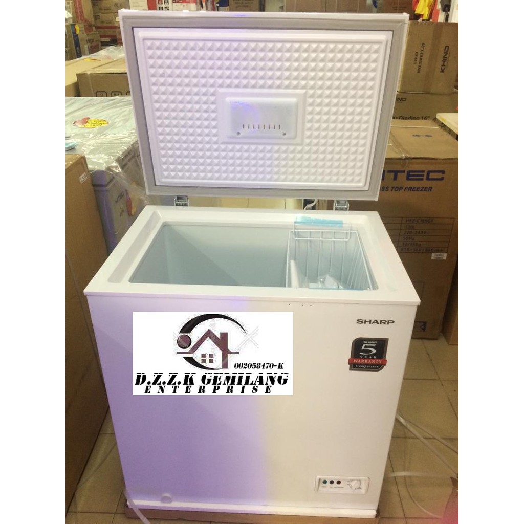 2022 SHARP SJC168 Dual Chest Freezer R600a Energy Saving (160 Litre ...