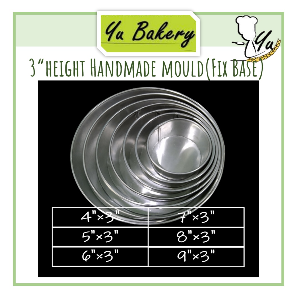 4"/5”/6”/7”/8”/9”/10” inch/inci Round Cake Pan Baking Mould Fix Base Loyang Kek Bulat 圆形蛋糕模具/模型 ...