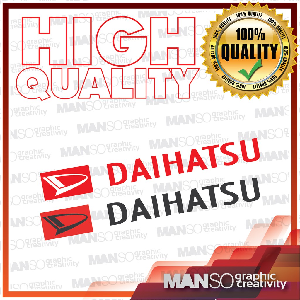 Daihatsu Logo K-Car Decal Sticker Wording Boon Myvi Axia Mira Move ...